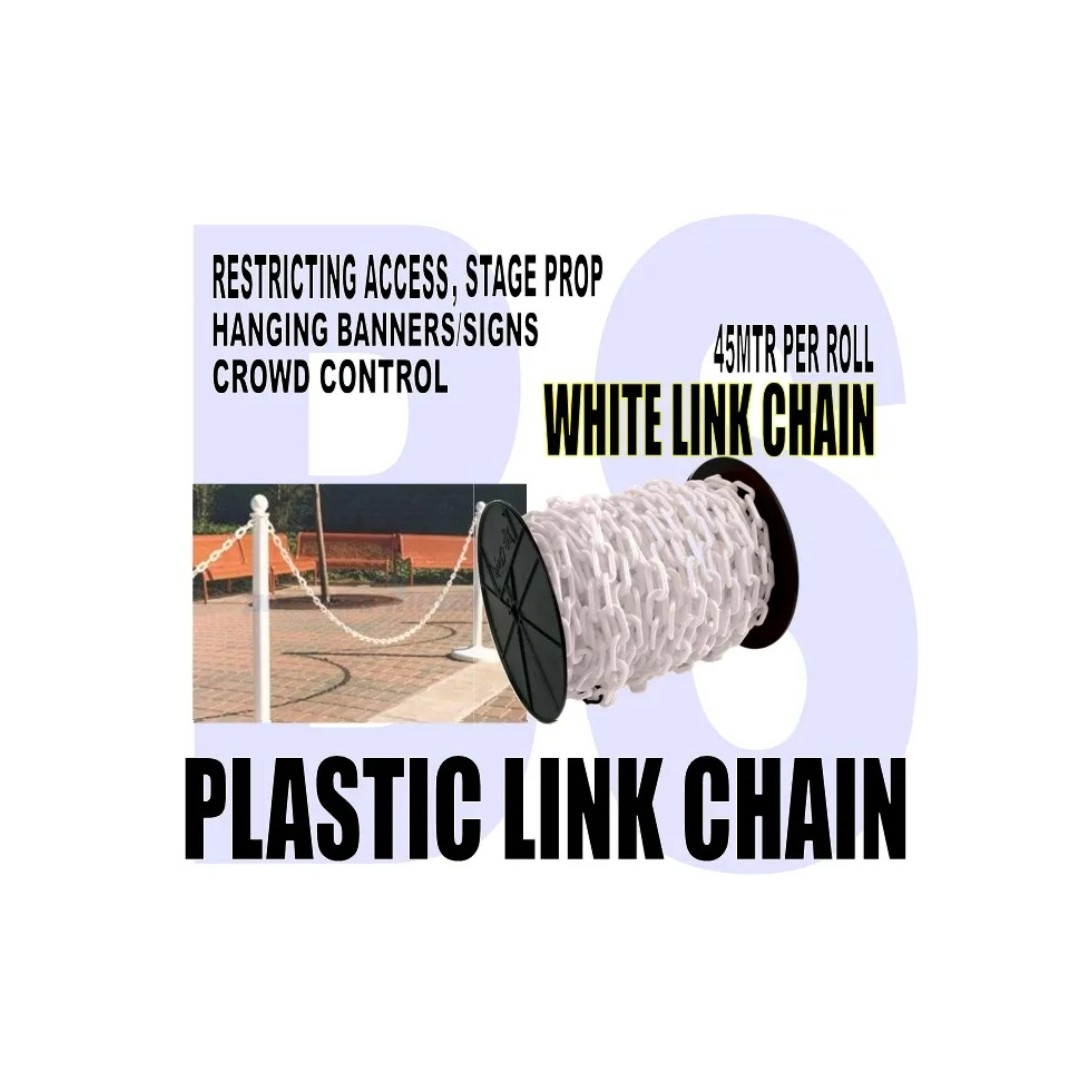 Buy Plastic Link Chain COLOUR WHITE | Ban Soon Hardware & Hydraulic Supply