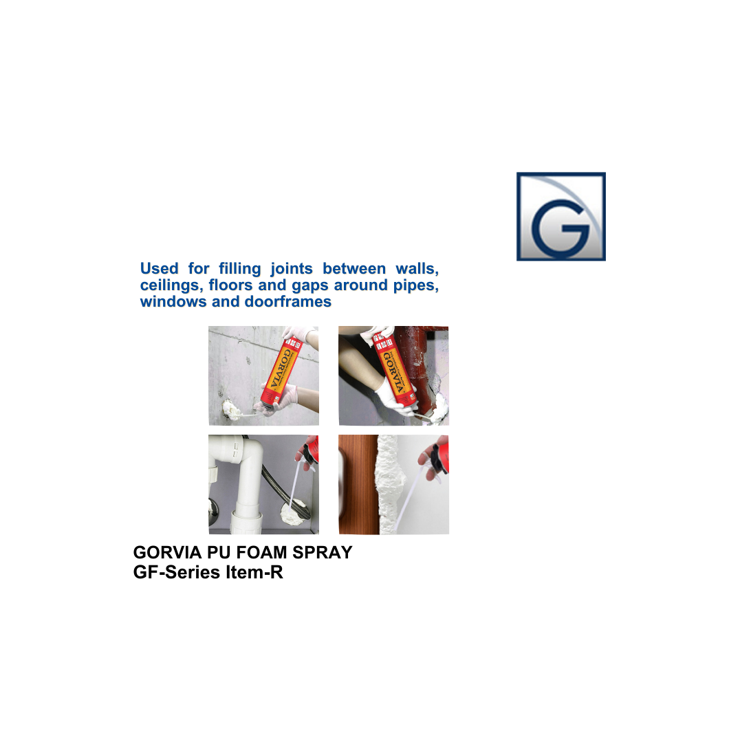 Buy GORVIA PU Foam Spray 750ml. Seals gap & crevices. Weather ...