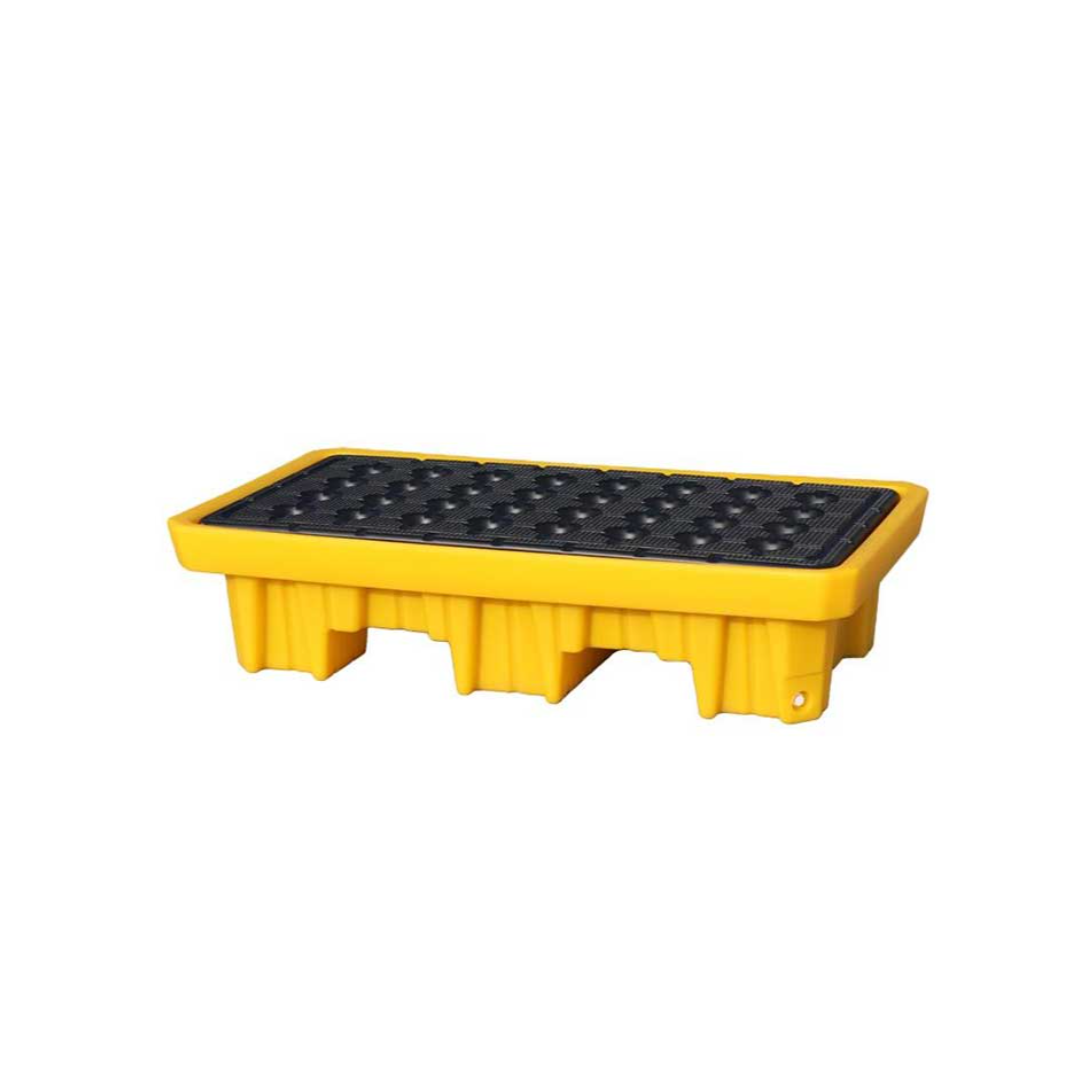 Buy 2 Drum Spill Pallet fitted with Drain Plug. 2 Way Entry Forklift ...