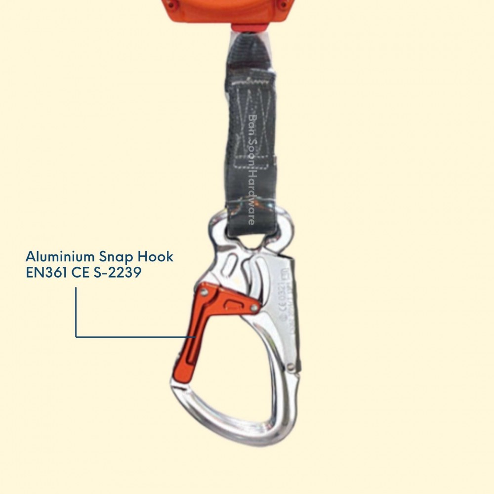 Buy HARU 3.5M Retractable Type Fall Arrestor Block Webbing (Retractable ...
