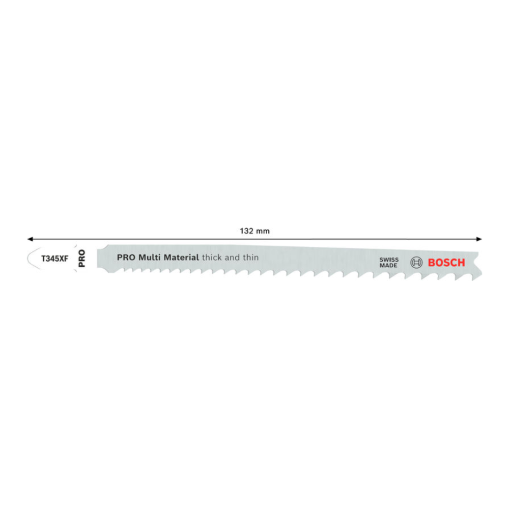 Buy BOSCH T345XF Jigsaw Blade Pro Multi Material Thick & Thin | BIM ...